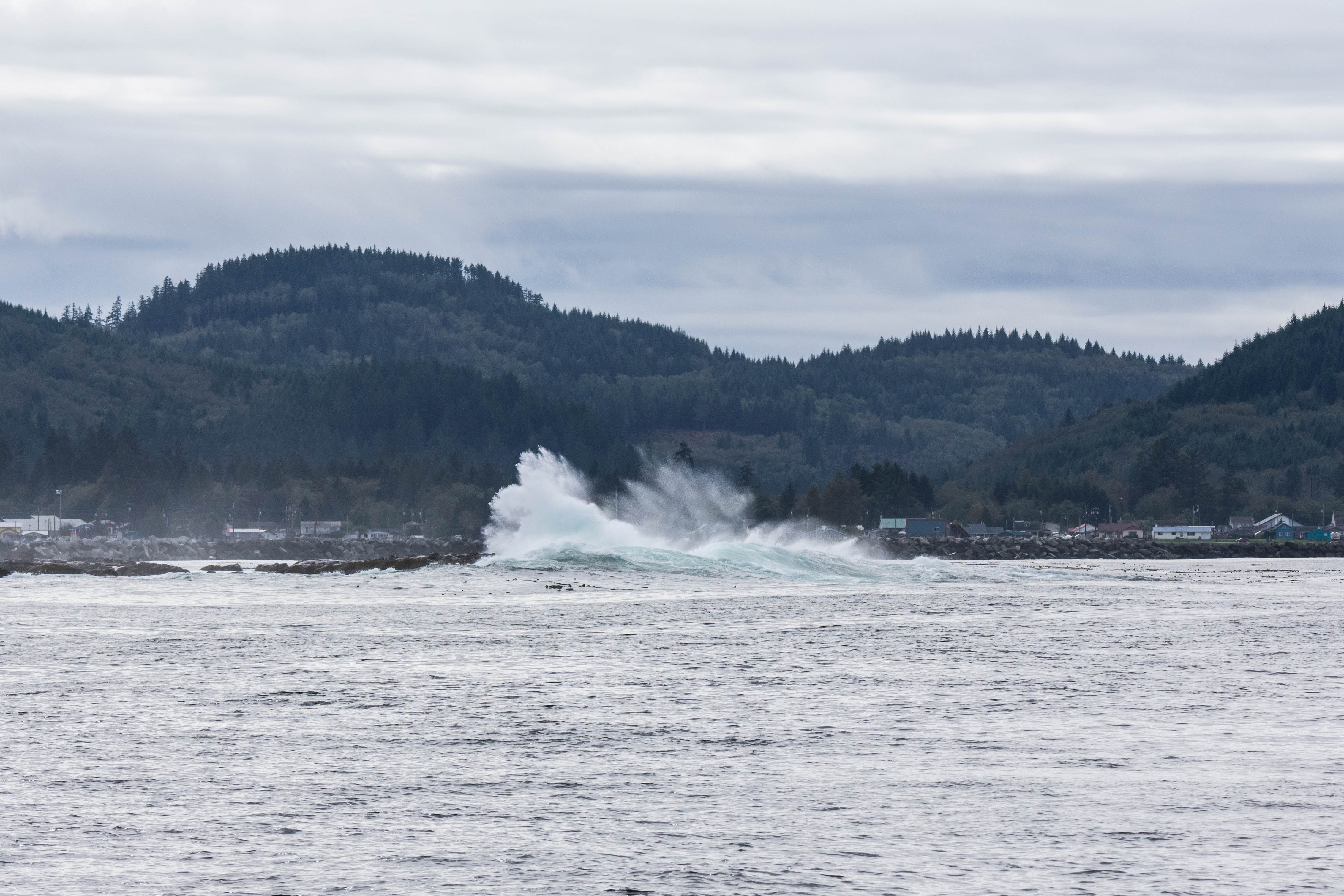At anchor on Oregon Coast – MV Miss Miranda
